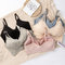 Gathering Breast Support Seamless Threaded Breast Wrap One Piece Underwear Full Cup Bra Wire Free